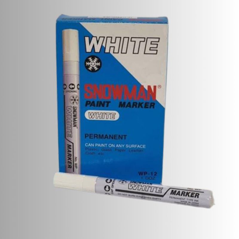 spidol snowman paint marker white putih permanent
