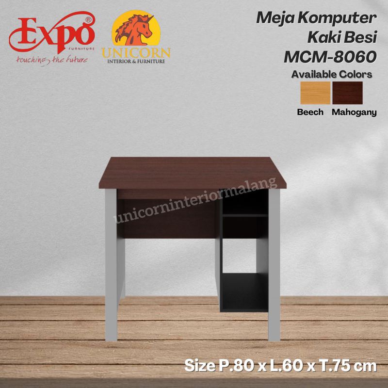 Meja Komputer Kaki Besi Expo Type MCM-8060 - Beech