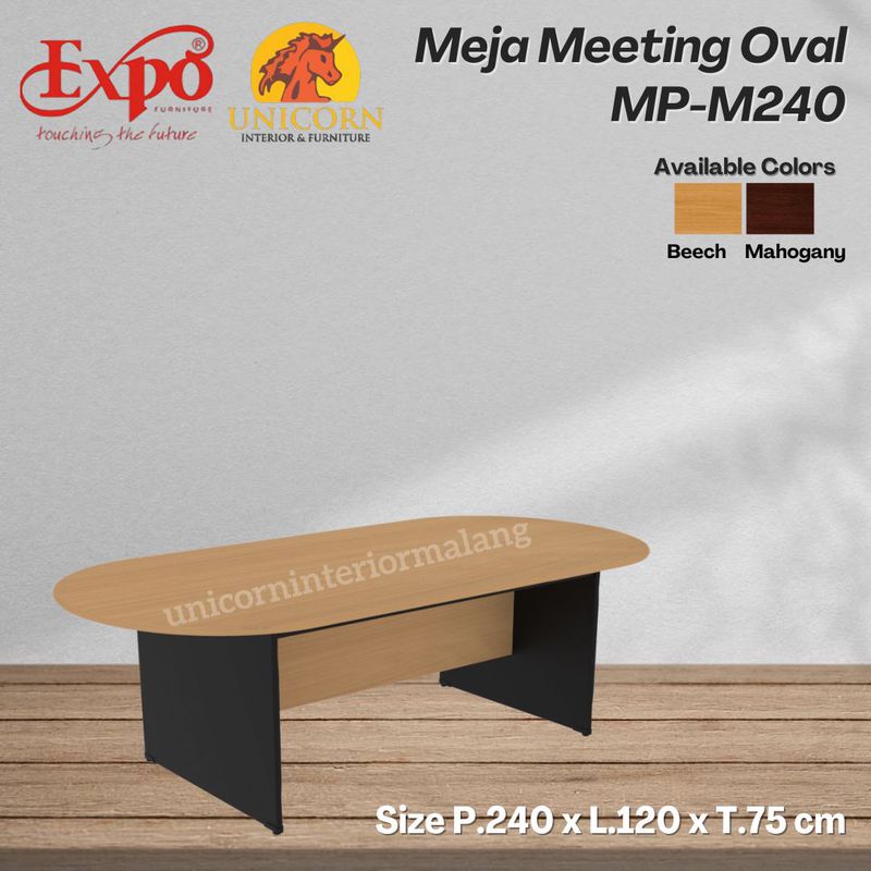 Oval Meeting / Conference Table MP-M240 - Mahogany