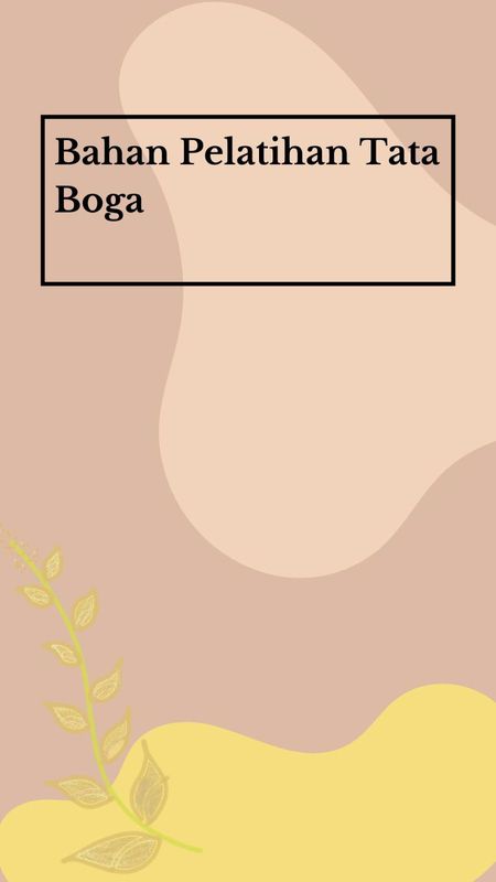 PAKET C Bahan Pelatihan Tata Boga