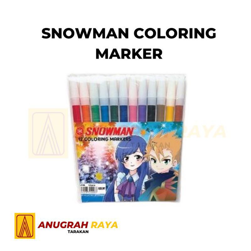 SNOWMAN COLORING MARKER