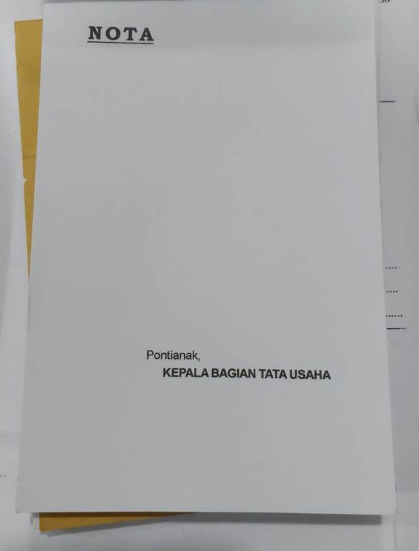 Cetak Blanko Nota Dinas