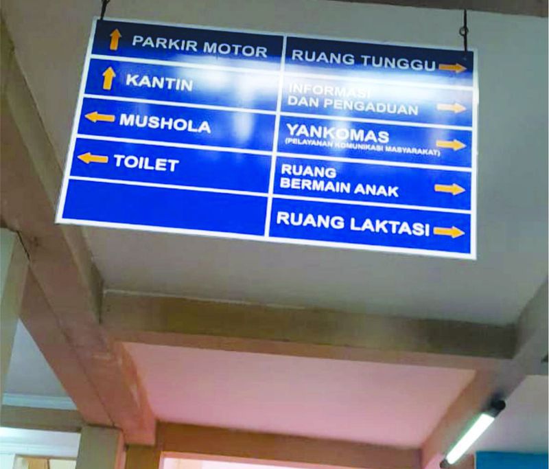 Papan Nama Ruangan Gantung 60x25 cm