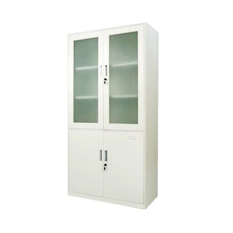 lemari besi dimensi min : 90 x 45 x 180 cm 2 pintu ayun terdiri dari 4 rak