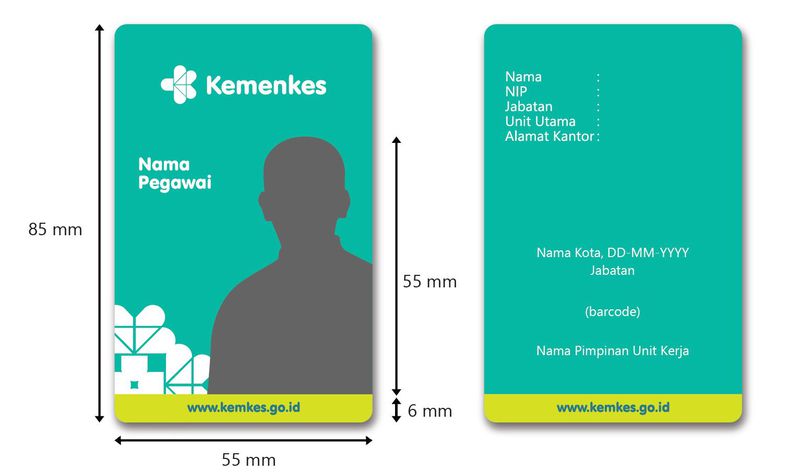 Tanda Pengenal Karyawan Print UV Anti Pudar 2 Sisi - Cetak Custom Id ...