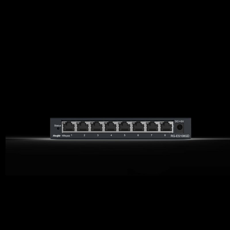 Ruijie RG-ES108GD, 8-port 10/100/1000Mbps Unmanaged Non-PoE Switch