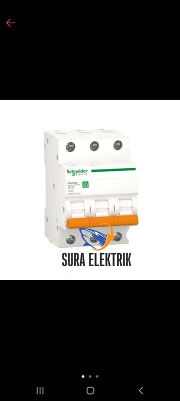 MCB 3 phase 32 ampere merk Schneider