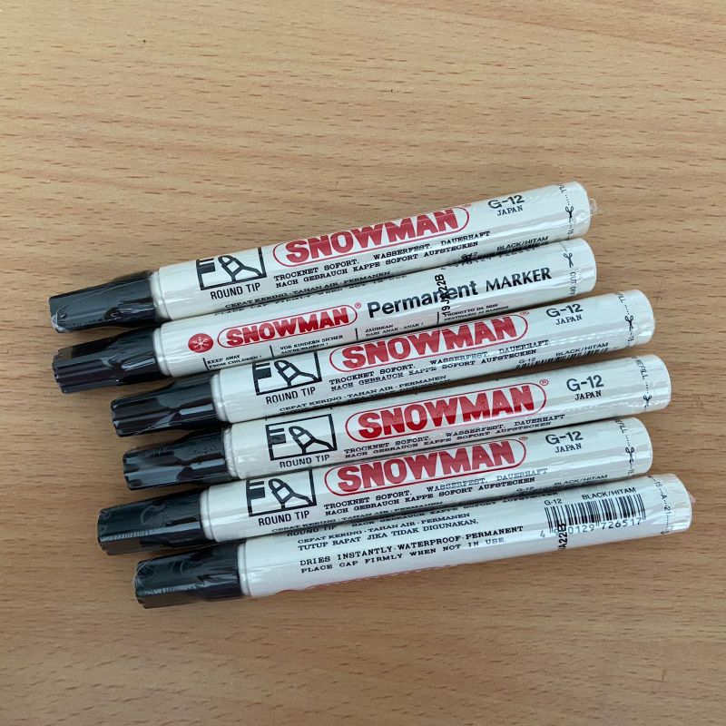 Snowman Spidol Permanent Marker - Hitam