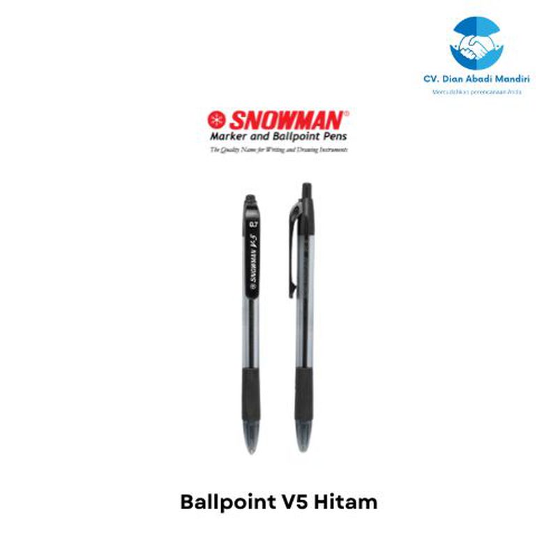 Ballpoint V5 Hitam Snowman