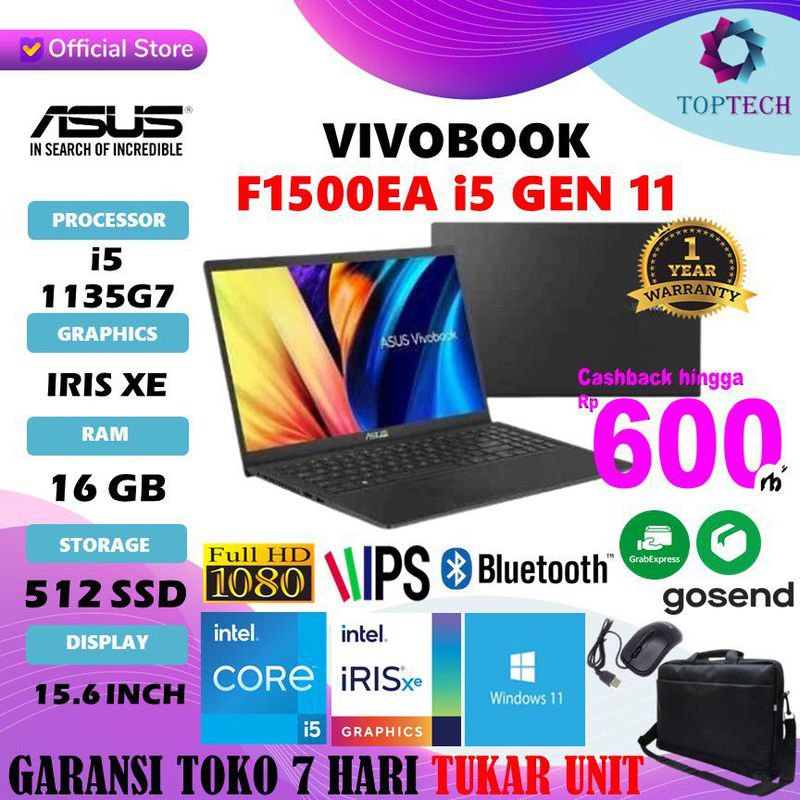 LAPTOP ASUS VIVOBOOK 15 F1500EA CORE i5