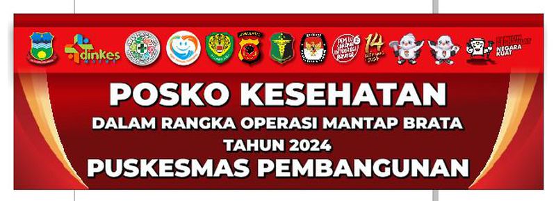 Spanduk POSKO Kesehatan PEMILU 2024 ukuran 3x1m