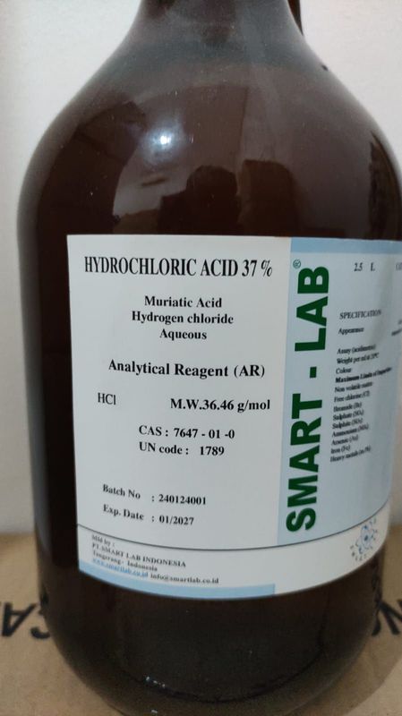 HIDROCHLORIC ACID 37% | HCL 1 LT | SMART-LAB
