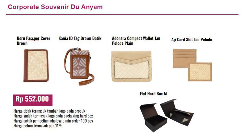 Paket Corporate Souvenir Du Anyam 1
