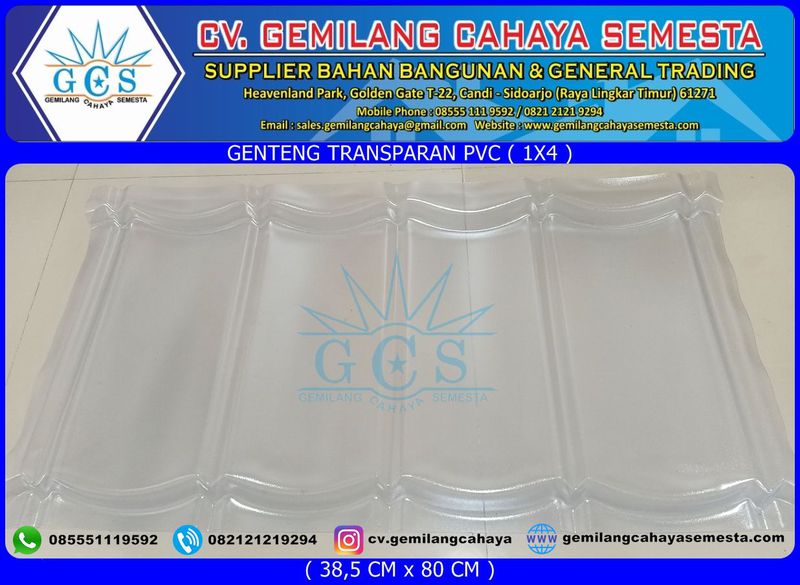 Genteng Transparan PVC (1X4)