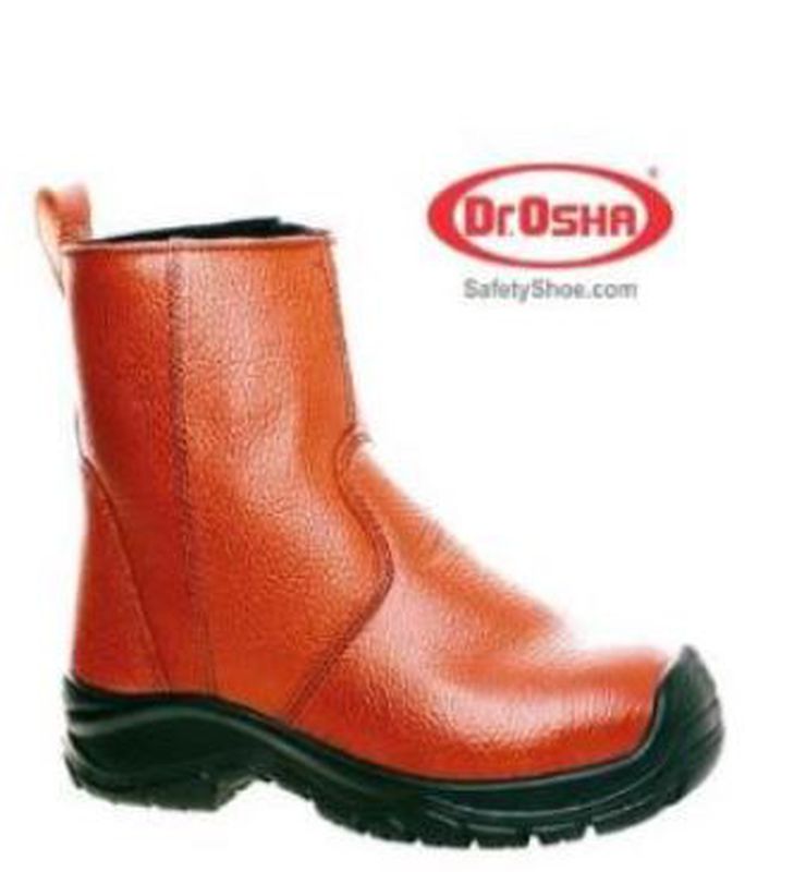 DR. OSHA COZY ZIP ANKLE BOOT - 3298 - COKLAT - HITAM - DR.OSHA SAFETY SHOES