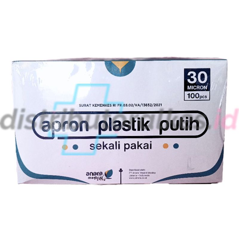 APRON PLASTIK PUTIH