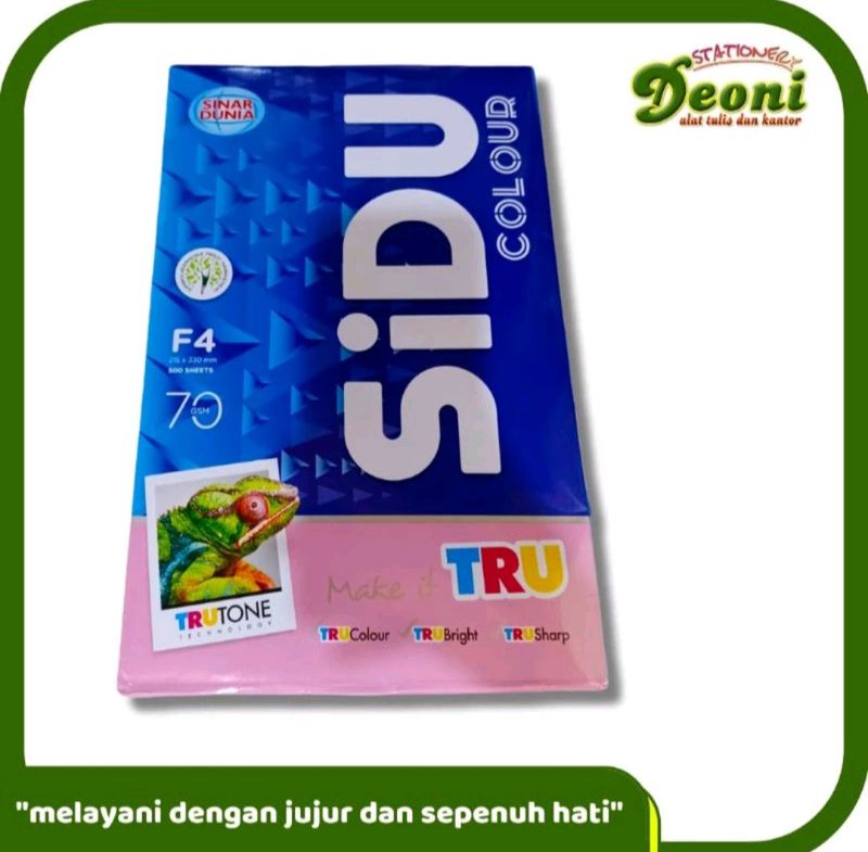 Sidu Kertas Hvs F4 Pink 70gr 500 Lembar