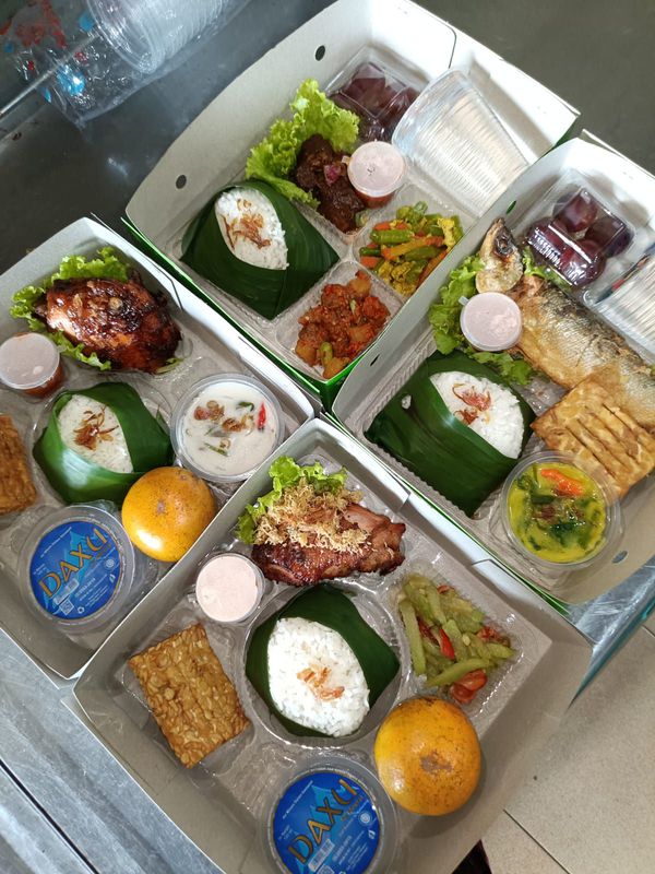 Menu Custom Nasi Box, Lauk, Sayur, Teh dan Snack Box