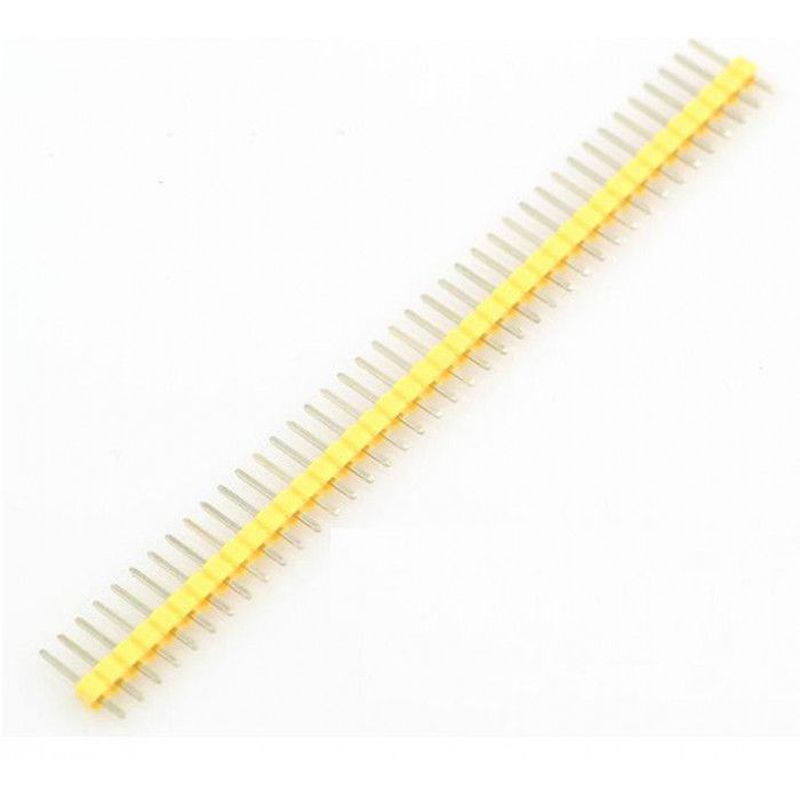 PIN HEADER MALE STRIP SINGLE ROW 1X40 2.54MM YELLOW KUNING