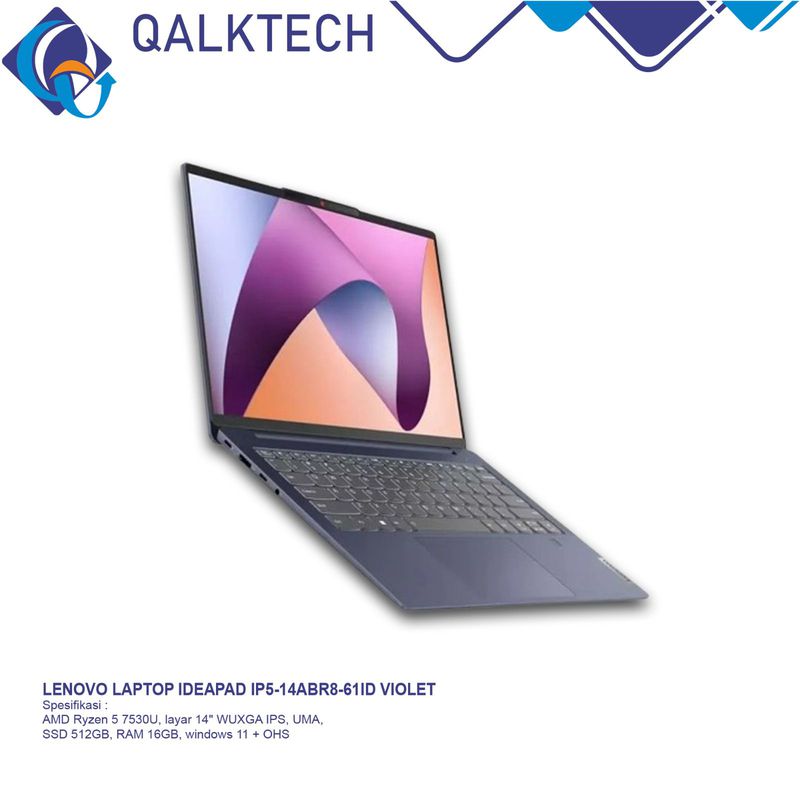 LENOVO LAPTOP IDEAPAD IP5-14ABR8-61ID VIOLET