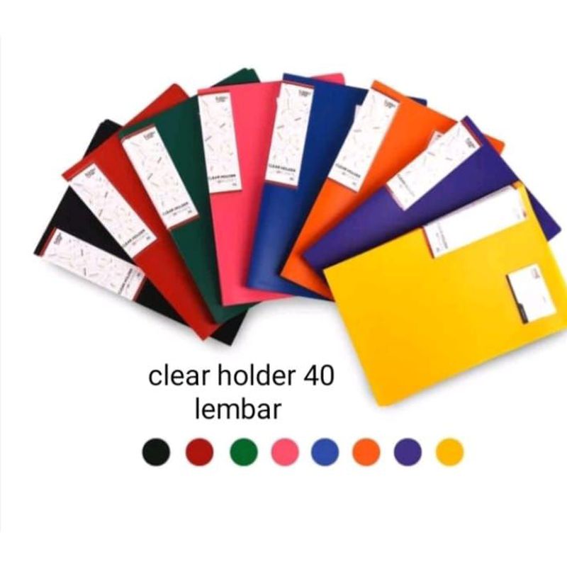 Map Clear Holder 40 lembar Folio - Hitam
