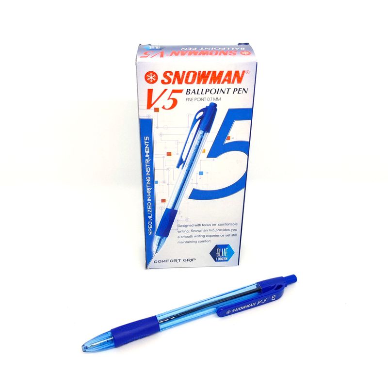 Pulpen snowman v5 biru