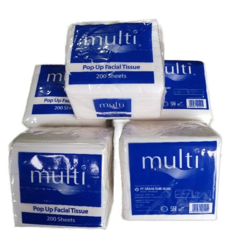TISSUE MULTI POP UP/TISSUE FACIAL/TISSUE WAJAH 200 SHEETS