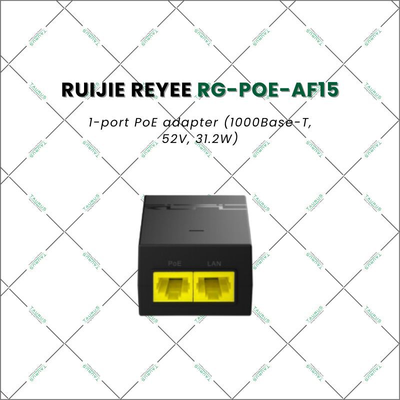 Ruijie Reyee RG-POE-AF15 1-Port PoE Injector (1000Base-T, 52 V, 15.6 W)