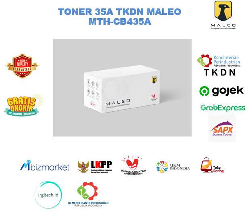 TONER 35A TKDN - MTH-CB435A - untuk HP LaserJet P1002, P1003, P1004, P1005, P1006, P1009