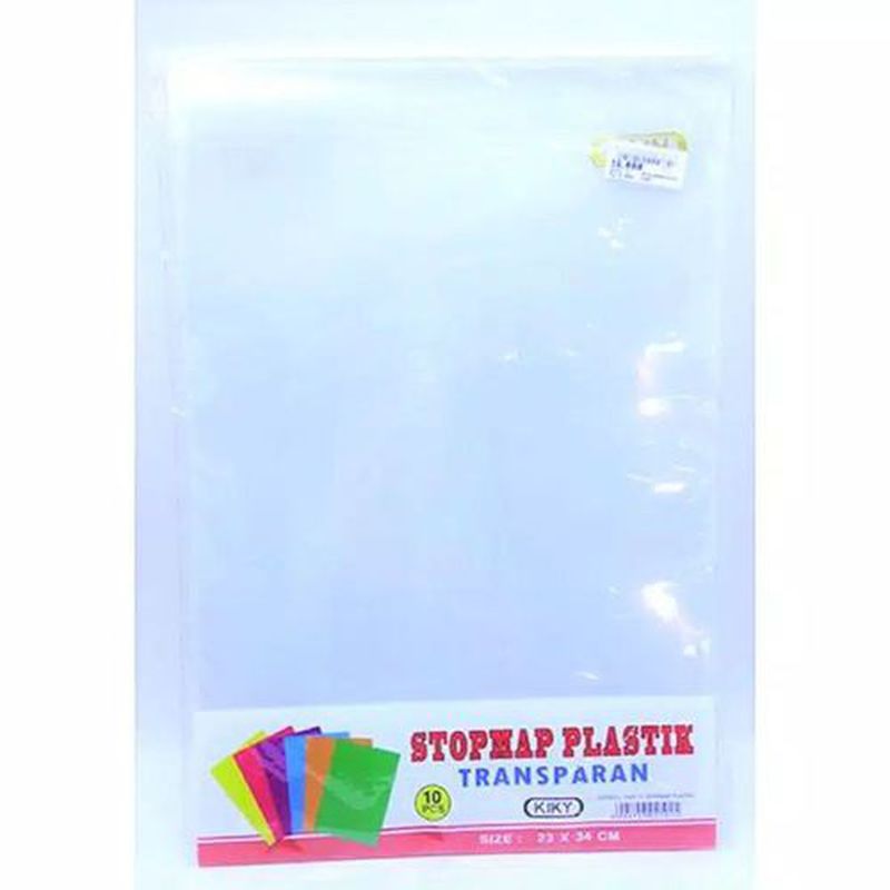 Stopmap plastik transparan Kiky map L (isi 10 pcs)