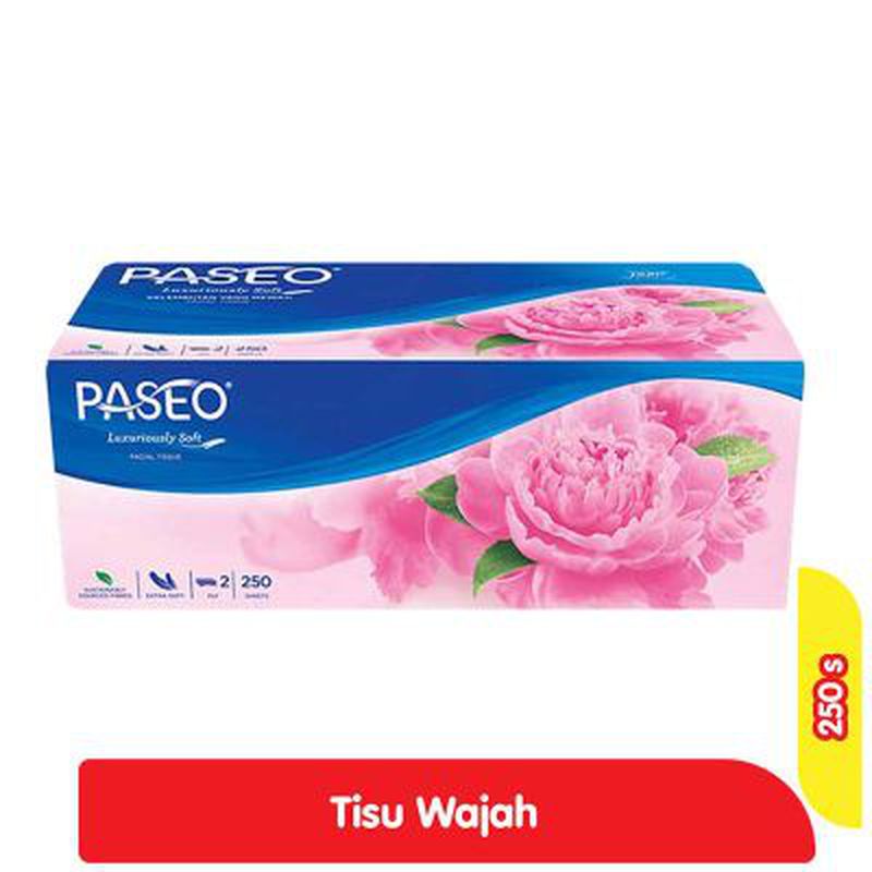PASEO SOFT PACK FACIAL TISSUE 250 S