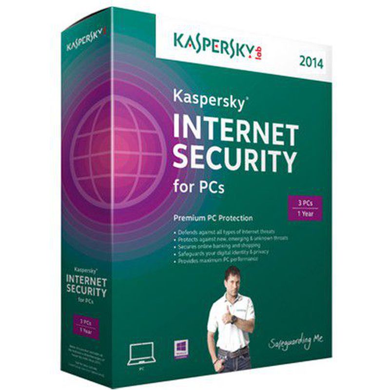 Kaspersky internet security 3 user (1 year)