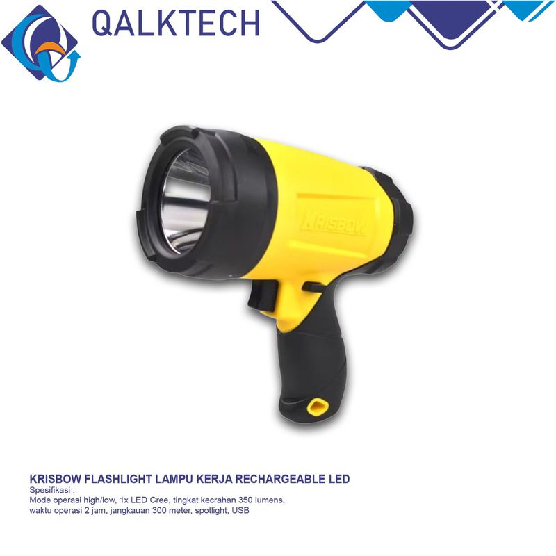 KRISBOW FLASHLIGHT LAMPU KERJA RECHARGEABLE LED