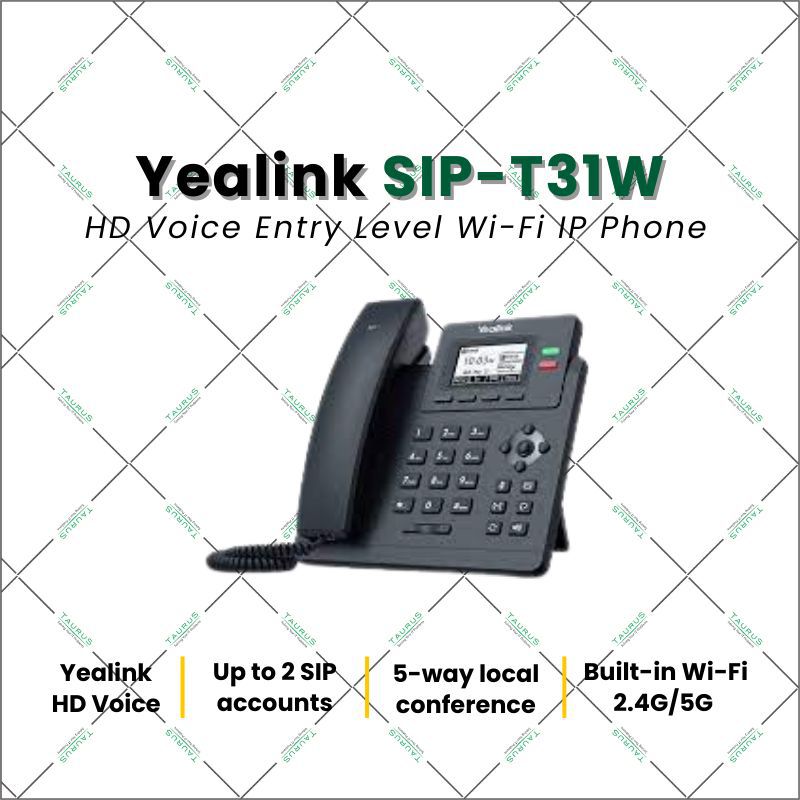 Yealink SIP-T31W HD Voice Entry Level Wi-Fi IP Phone