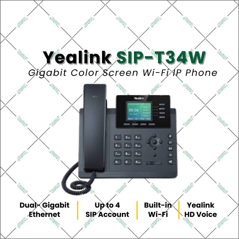 Yealink SIP-T34W High Performance Gigabit Color Screen Wi-Fi IP Phone