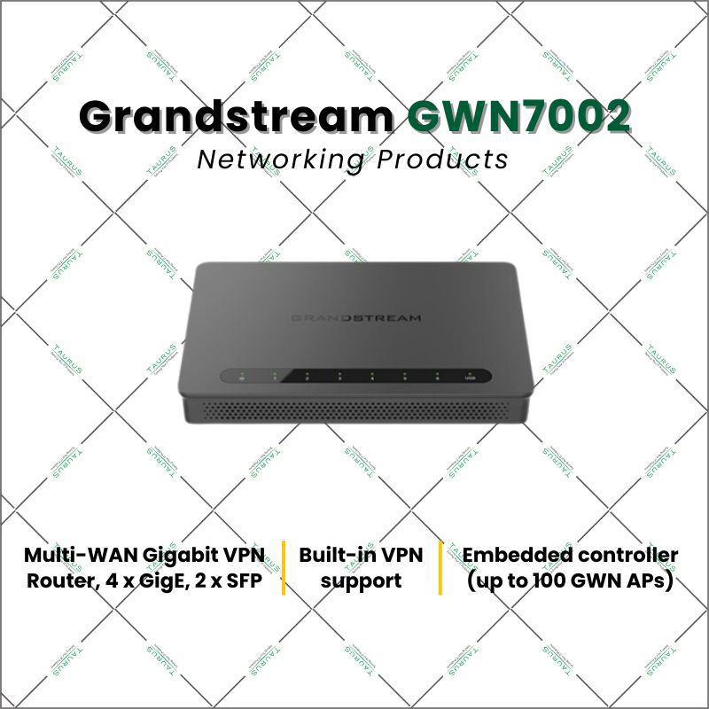 Grandstream GWN7002 Multi-WAN Gigabit VPN Router, 4 x GigE, 2 x SFP