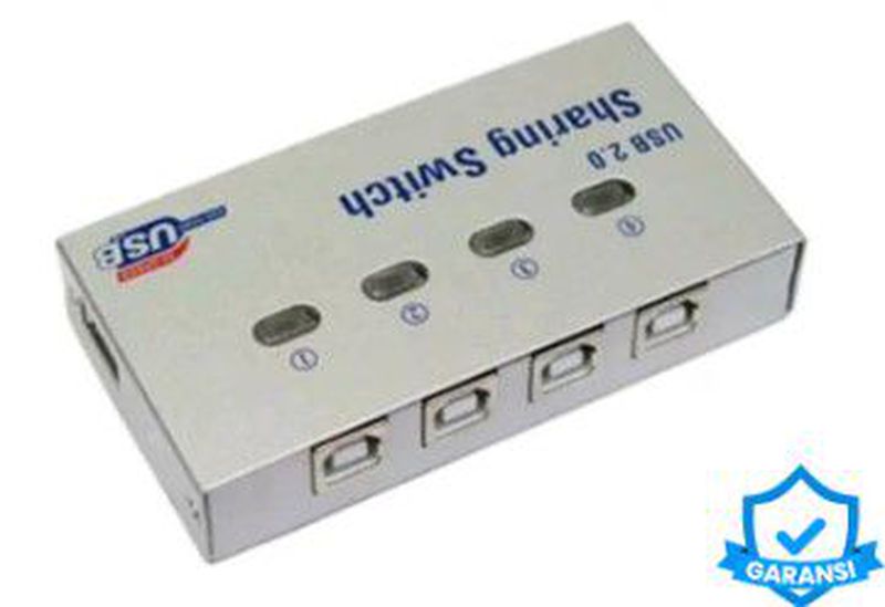 NYK Auto Switch Hub USB Printer 4 Port Sharing Swicther USB 2.0