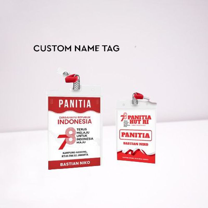 Cetak Name Tag Custom