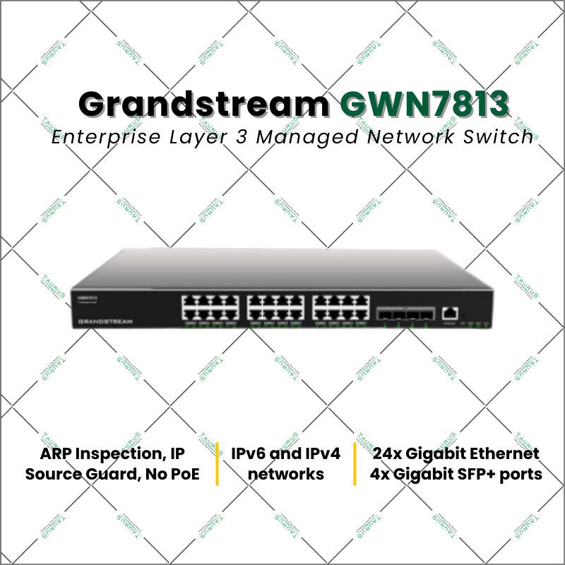 Grandstream GWN7813 24-Port Enterprise Layer 3 Managed Network Switch