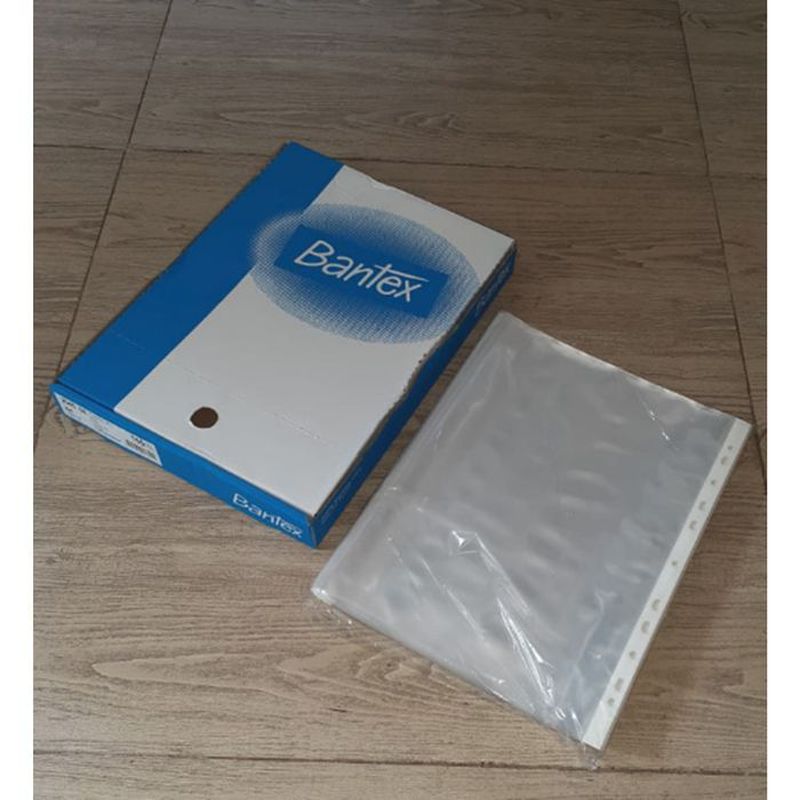PP Pocket A4 Bantex Transparan 1 Pak isi 100 Lembar