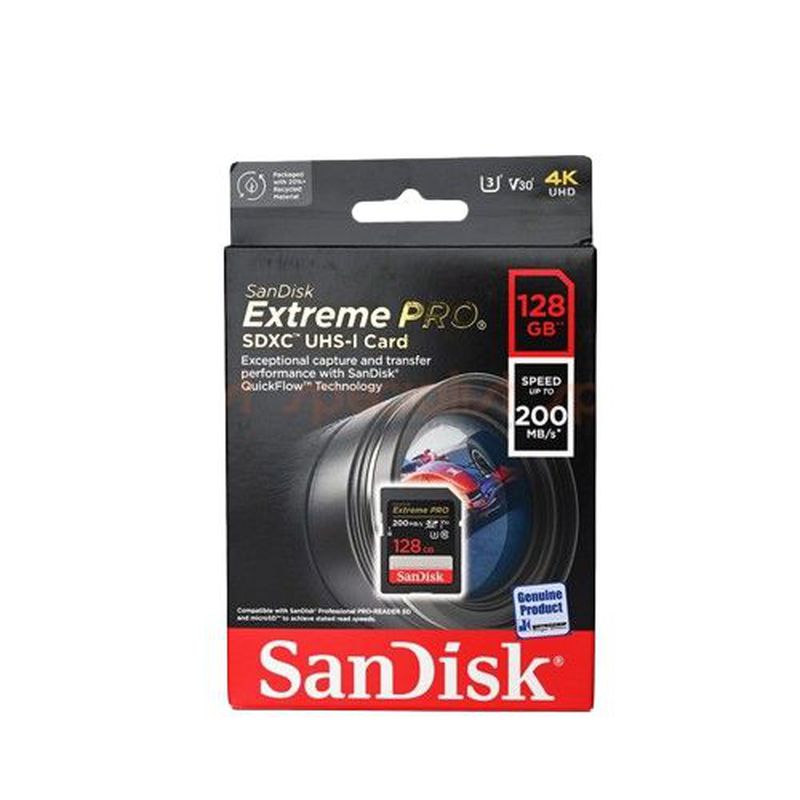 Memory Sandisk Extreme Pro SDXC UHS-I Card 64GB 128GB 200mbps - 64 GB