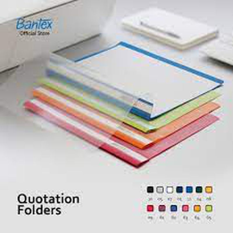 Bantex Quotation Folders (Business File) Folio 3231 - 12 Pcs - Random