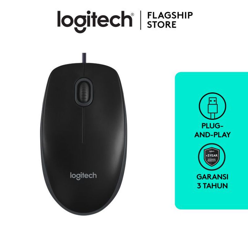 MOUSE USB LOGITECH B100