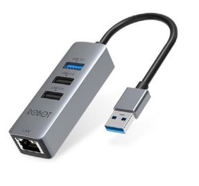 ROBOT USB Hub USB 3.0 / 2.0 Ethernet Adapter HEA100