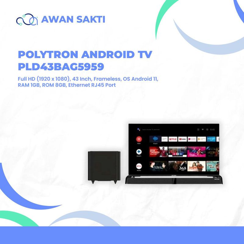 POLYTRON ANDROID TV PLD43BAG5959 SMART CINEMAX 43INCH