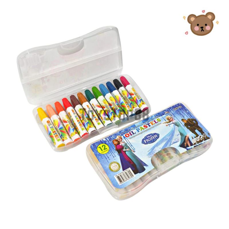 crayon minyak apik @ 12 Warna terbuat dari bahan non toxic