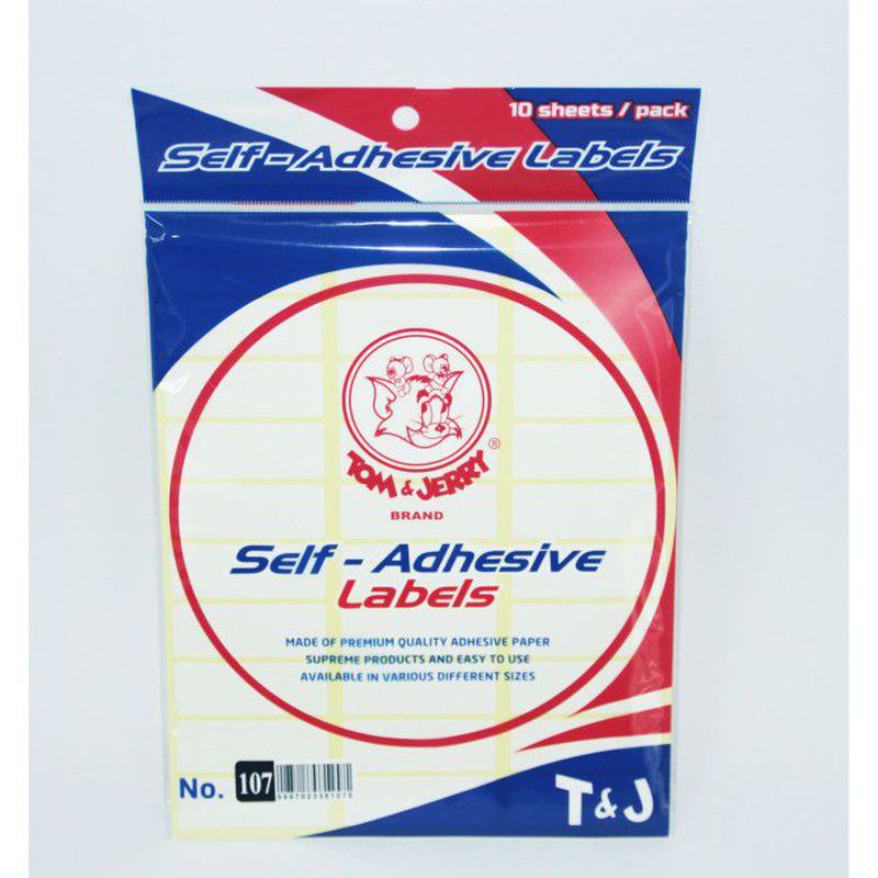 Tom & Jerry Label Putih Sticker No. 107