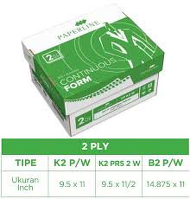 kertas continuous form 9 1/2" x 11", 4 ply