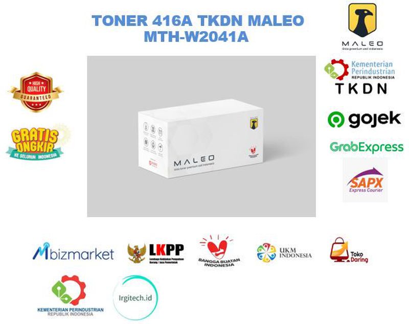 TONER 416A TKDN - MTH-W2041A - Warna Cyan Toner Cartridge for HP Laser ...