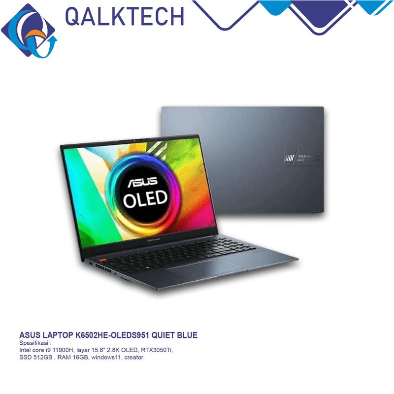 ASUS LAPTOP K6502HE-OLEDS951 QUIET BLUE
